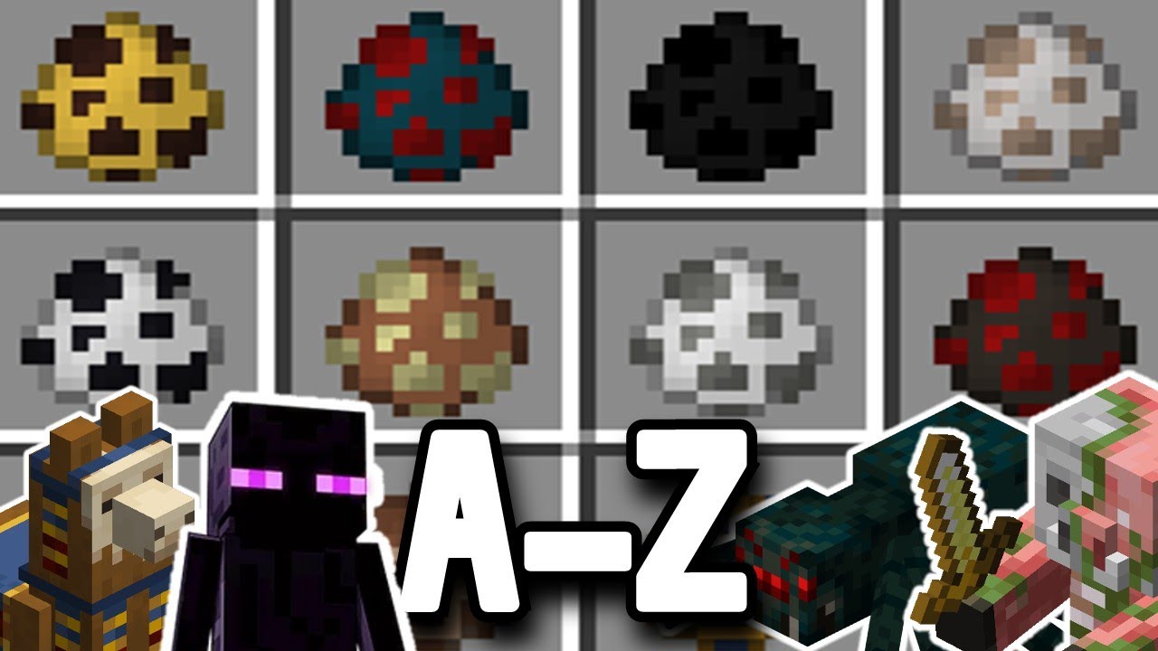 Spawning Every Neutral Minecraft Mob in Alphabetical Order - YouTube