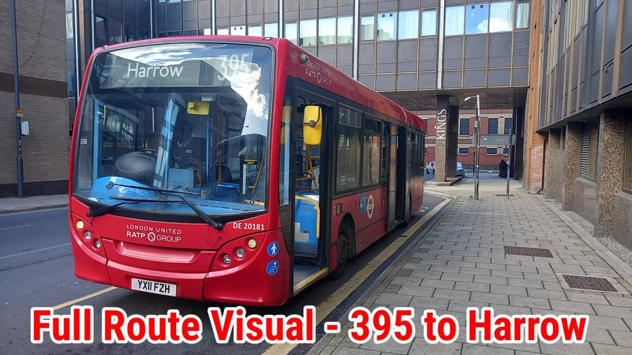 Full Route Visual | London Bus Route 395 - Greenford, Westway Cross to ...