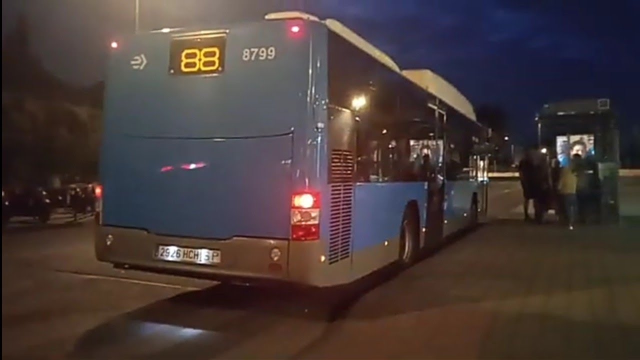 Here is the EMT bus 8799 on the number 88 in Madrid Tuesday 24 ...