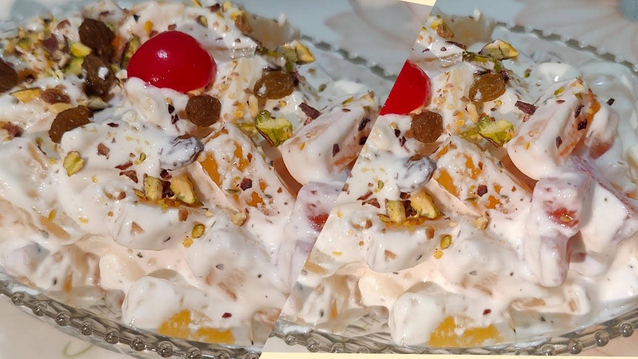 Creamy Fruit Salad - Quick and easy to make - shadiyo wala fruit salad ...