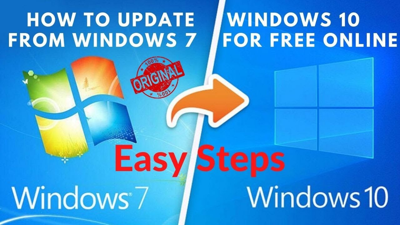 How to update" windows 10 from windows 7" for free online Easy Steps ...
