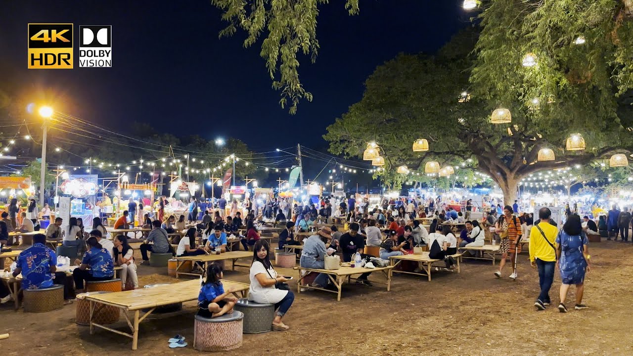 Thai street food & Travel | AYUTTHAYA NIGHT MARKET ‘s Beautiful Night ...