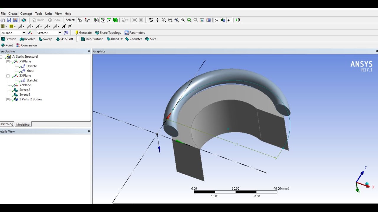 How to use SWEEP option in ANSYS workbench #SWEEP #ANSYS #circular and ...
