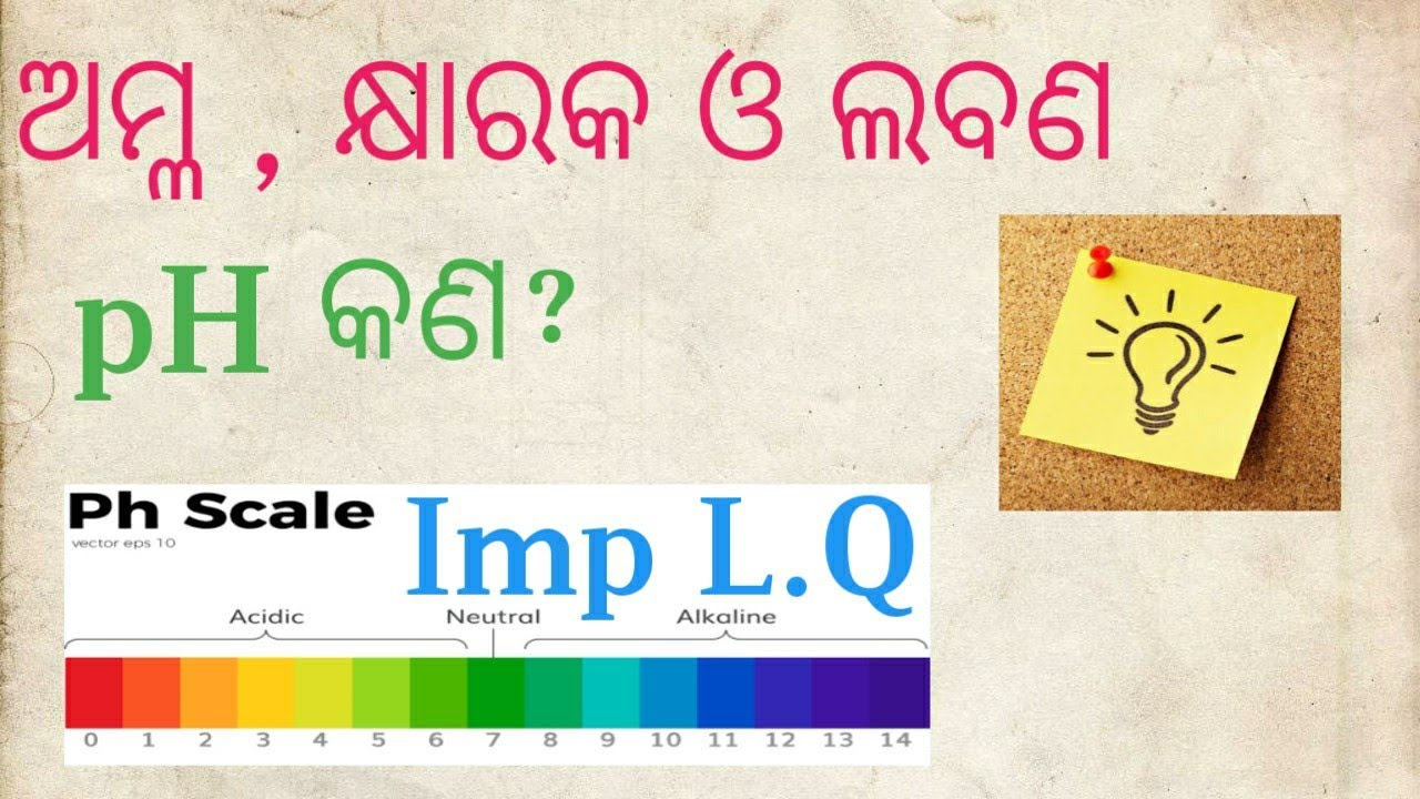 pH Scale Class 10. pH Scale ର ବ୍ୟବହାର ଏବଂ pH ra ପ୍ରଭାବ - YouTube