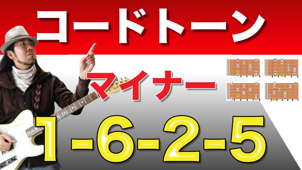 【マイナーKey】Cm7-AbM7-Dm7(b5)-G7でのコードトーンをマスターしてアドリブ練習！バッキング音源あり！ - YouTube