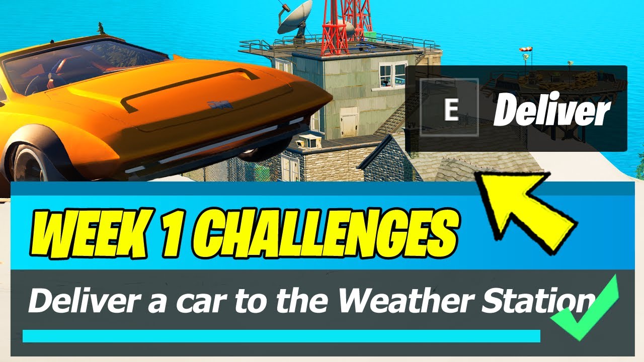 Deliver a Car to The Weather Station Location (Fortnite Season 8 Week 1 ...