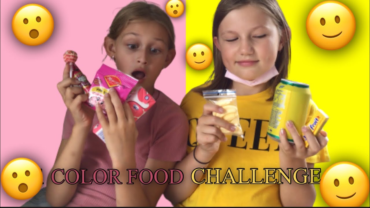 1 color food challenge [with bestie] - YouTube