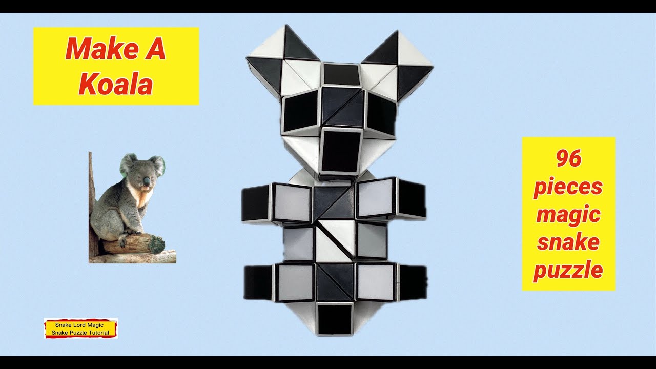 Make A Koala - 96 Pieces Magic Snake Puzzle # ...