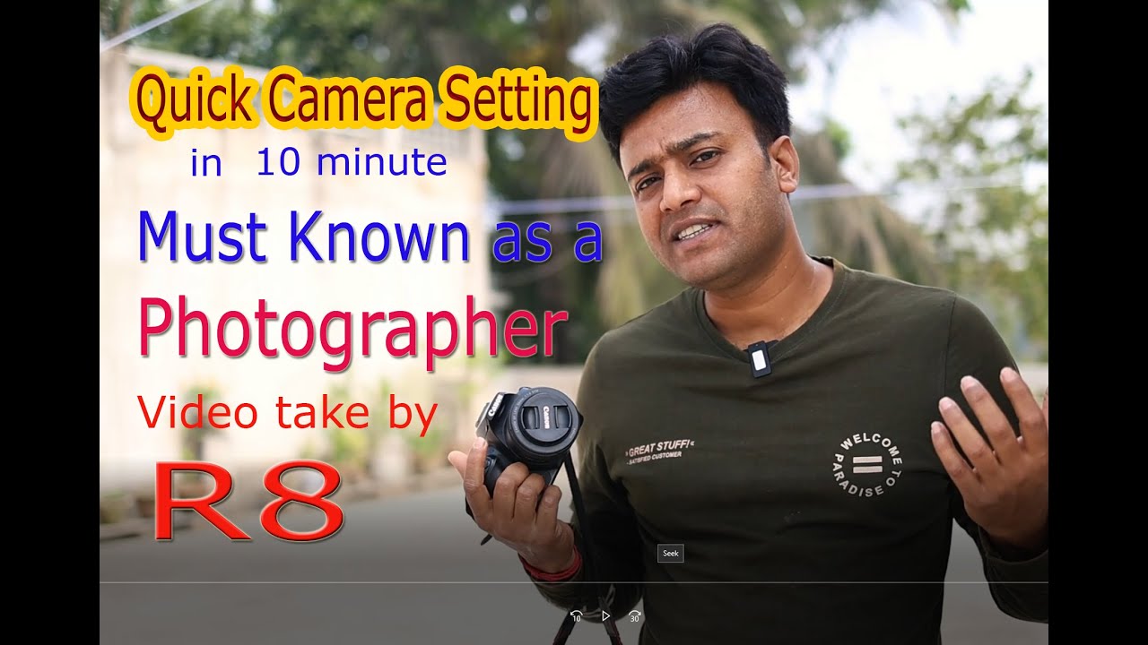 DSLR Camera setting ,Canon EOS R8 video , Blur and creative photography ...