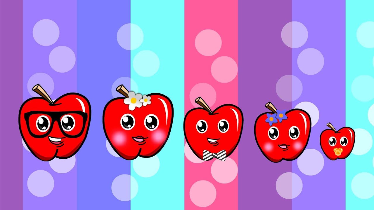 Apple Finger Family Nursery Rhyme - YouTube