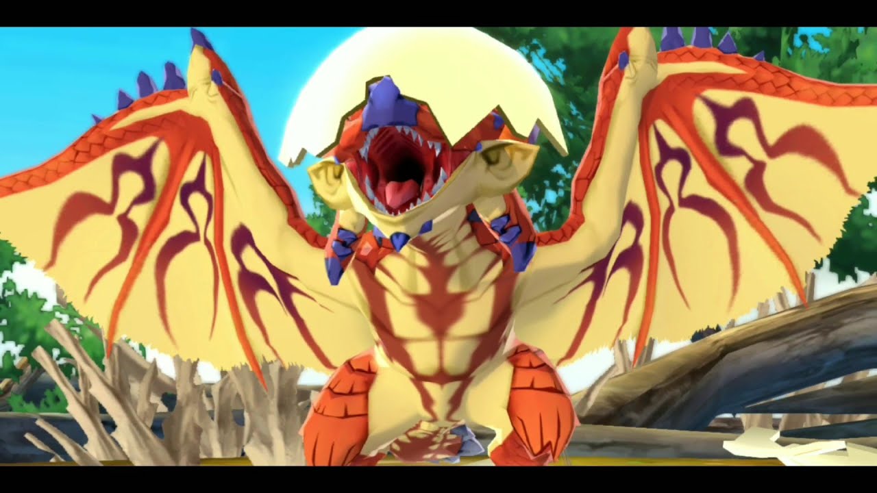 Monster Hunter Stories : first meet baby rathalos - YouTube