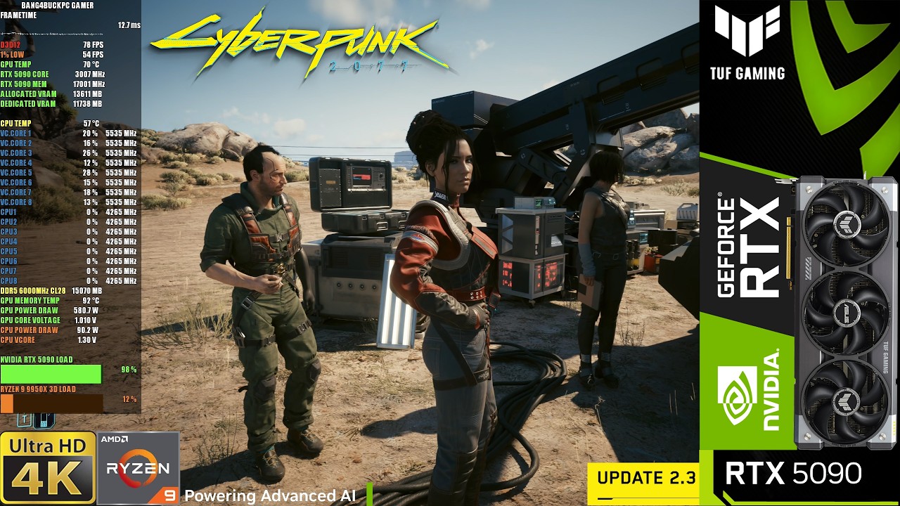RTX 5090 - Cyberpunk 2077, Update 2.3, Path Tracing, DLSS4 4K - YouTube