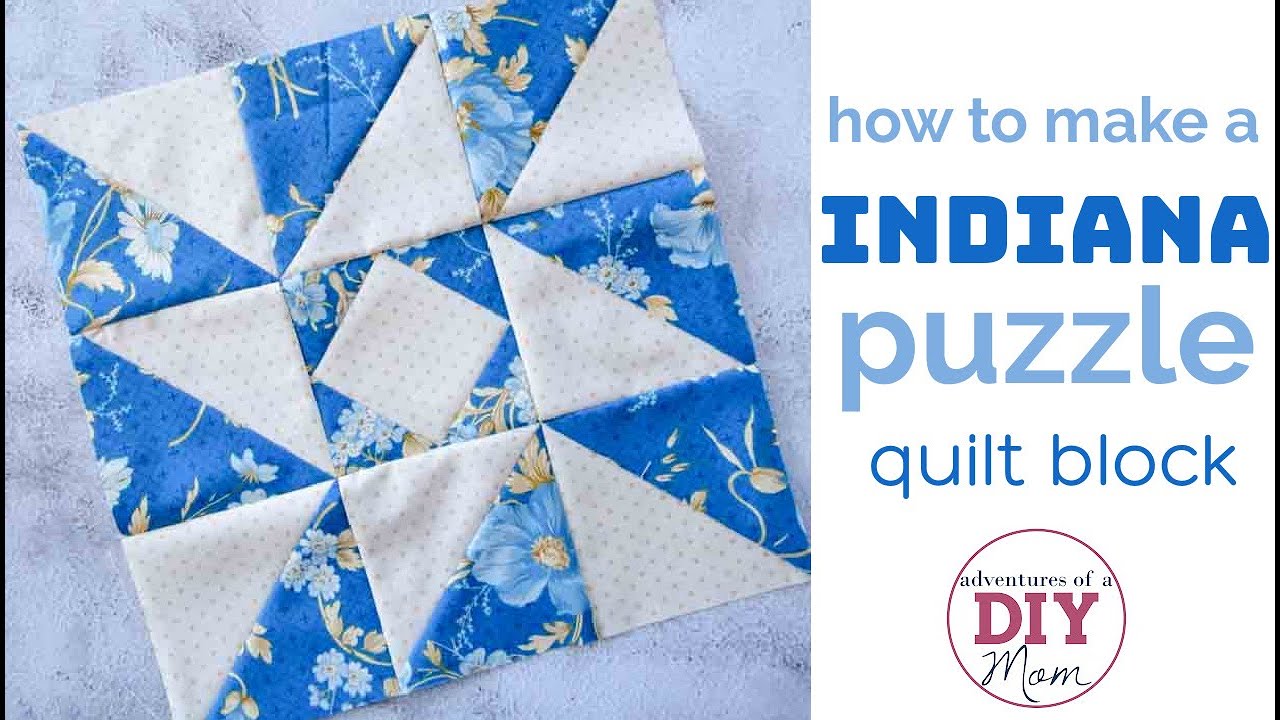 How to Make an Indiana Puzzle Quilt Block - YouTube