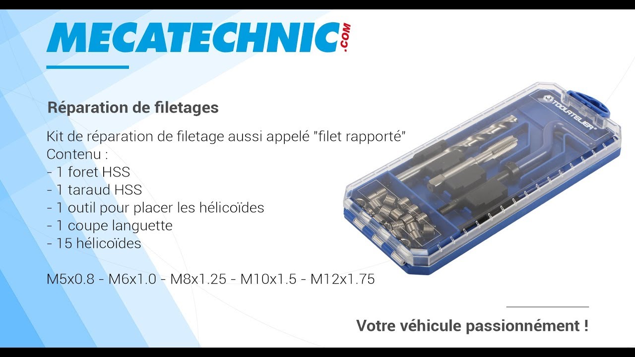 Réparation de filetages - www.mecatechnic.com - YouTube