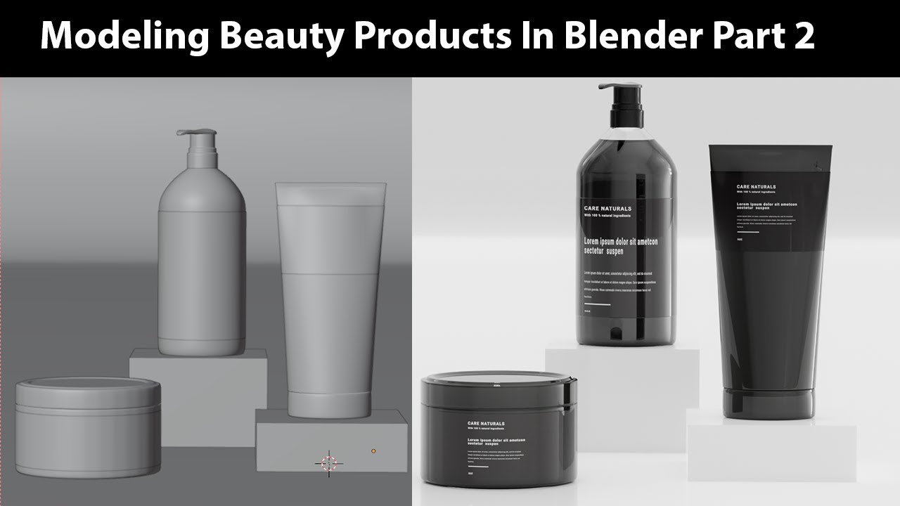 Modeling beauty products in Blender 3D Part 2 - YouTube