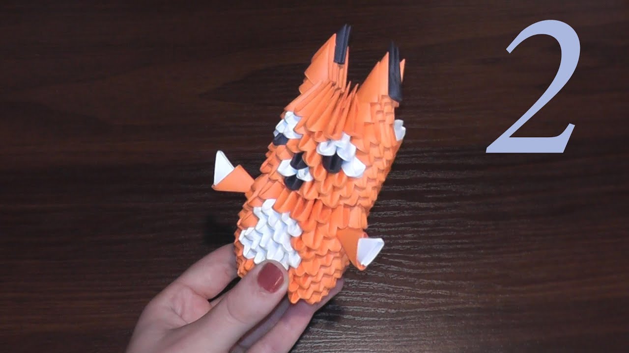 How to make a paper squirrel 3D origami Tutorial Part 2 - YouTube
