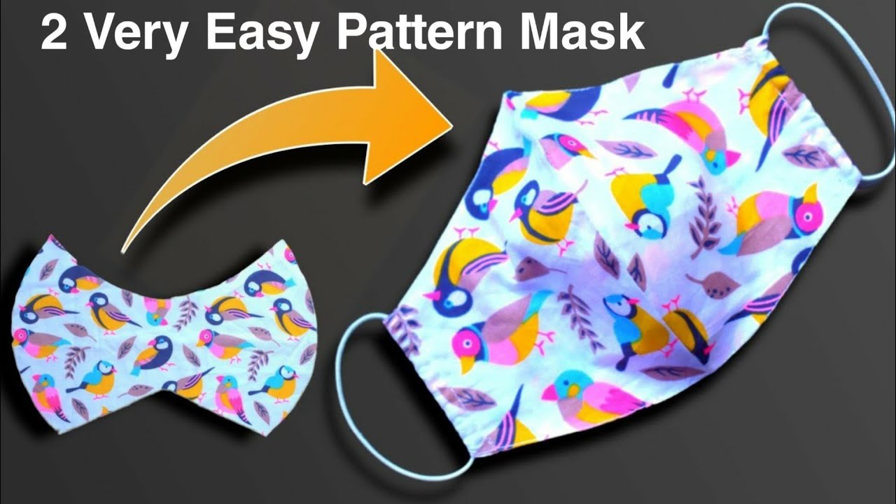 2 Very Easy New Trending Pattern Mask - Face Mask Sewing Tutorial - DIY ...