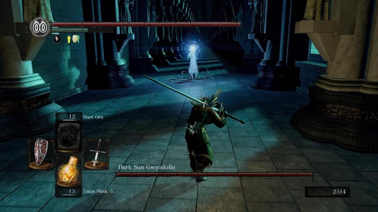 DARK SOULS: REMASTERED Dark Sun Gwyndolin Boss Fight - YouTube