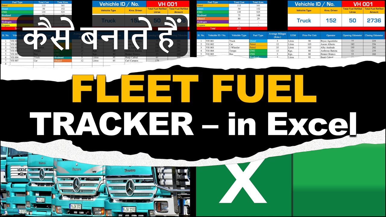 𝐅𝐋𝐄𝐄𝐓 𝐅𝐔𝐄𝐋 𝐓𝐑𝐀𝐂𝐊𝐄𝐑 𝐢𝐧 𝐄𝐱𝐜𝐞𝐥 (𝐇𝐢𝐧𝐝𝐢) - YouTube