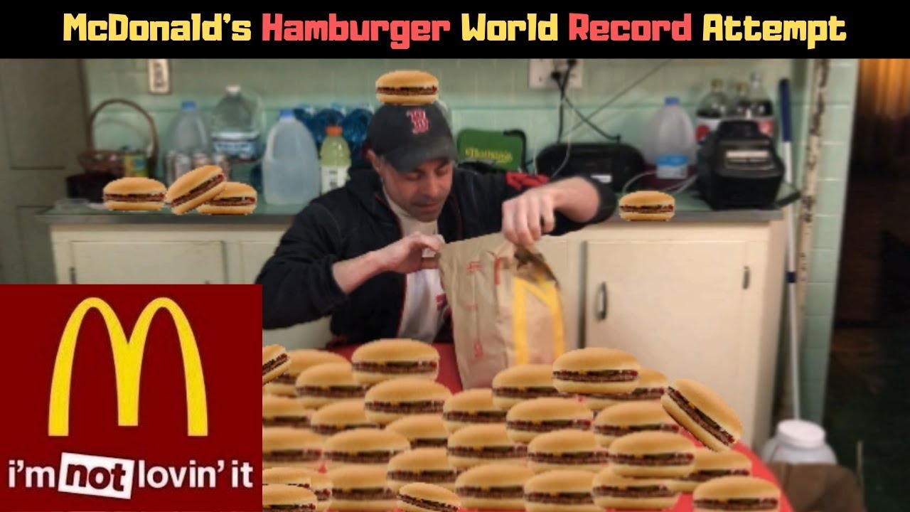 NEW McDonald's World Hamburger eating Record??? Lol 👎Geoff Esper - YouTube
