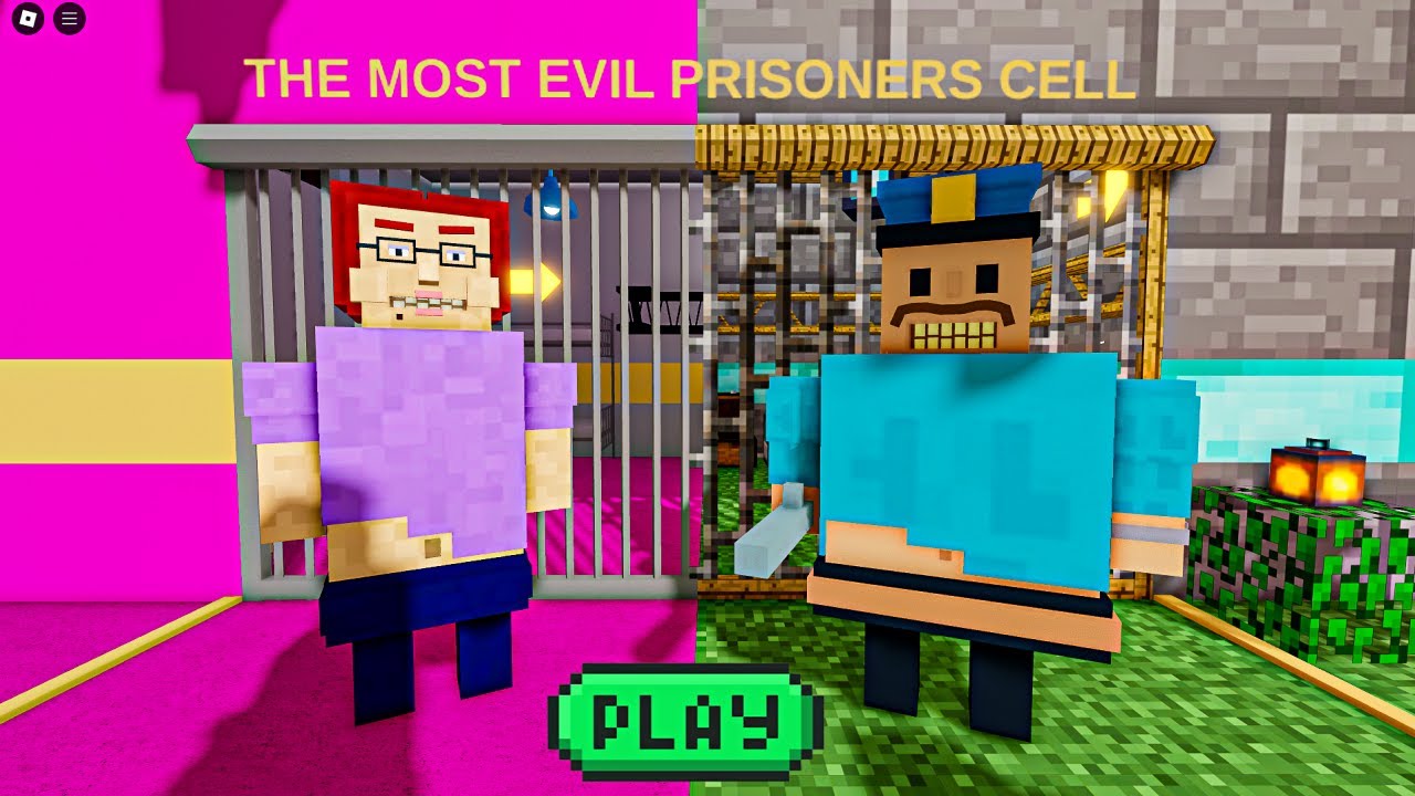 MINECRAFT BARRY VS MINECRAFT BETTY in BARRY'S PRISON RUN! OBBY ROBLOX #roblox #obby - YouTube