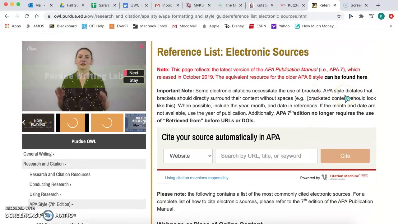 How to Navigate Purdue OWL - YouTube