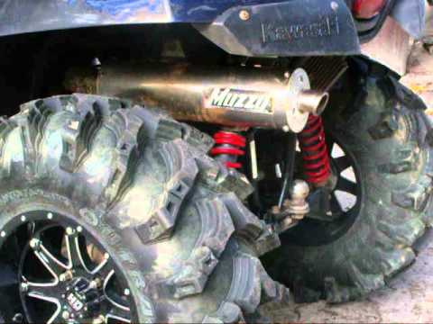 Muzzy Full Exhaust Brute Force 750 - YouTube