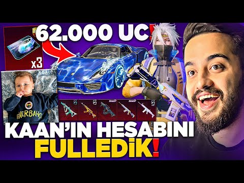 OĞLUMUN HESABINI 62.000 UC FULLEDİK! PUBG Mobile