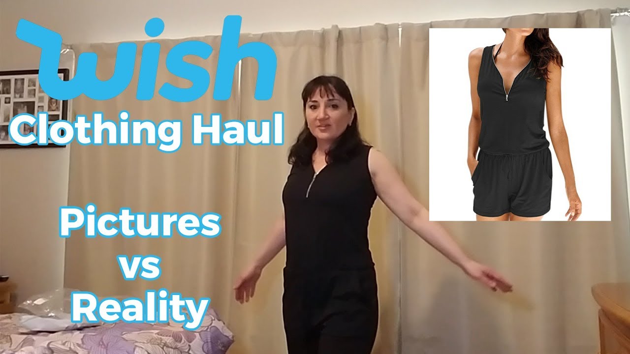 Trying On WISH Clothing Haul #3 - YouTube