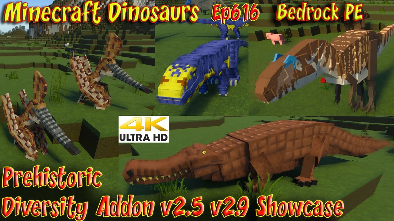 Prehistoric Diversity Addon v2.5 v2.9 Dinosaur Showcase 4K60FPS ...