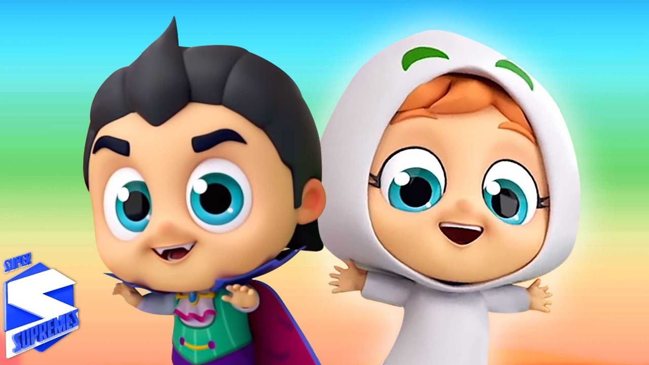 Five Little Monster, पाँच छोटे राक्षस, Kids Rhymes and Spooky Songs ...