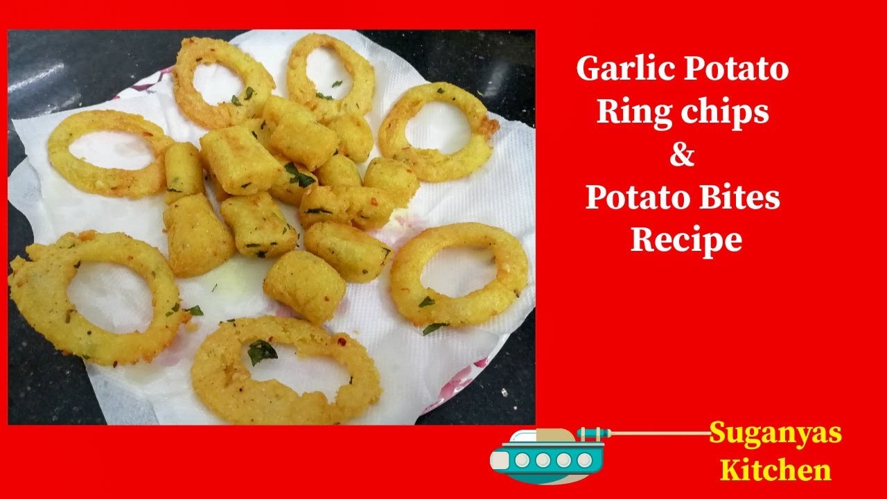 Potato Garlic Ring Chips | Potato Bites | Aloo Ring Chips | Snacks ...