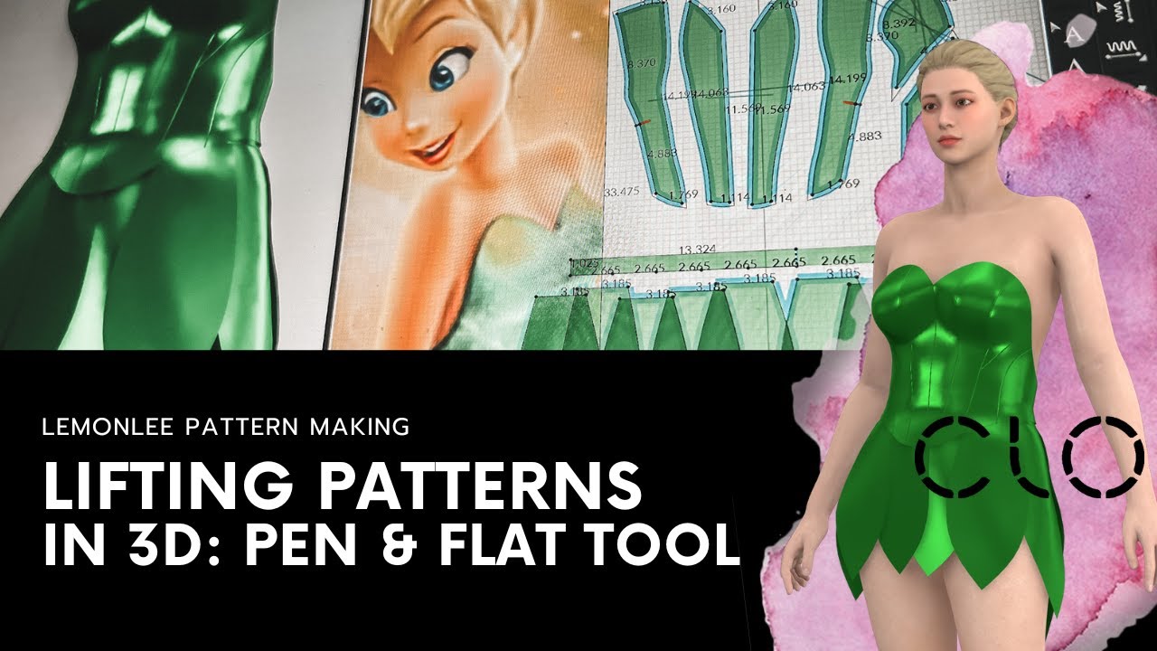 How to use the PEN and FLAT tool in CLO for costume pattern making - LemonLee Pattern Making ...