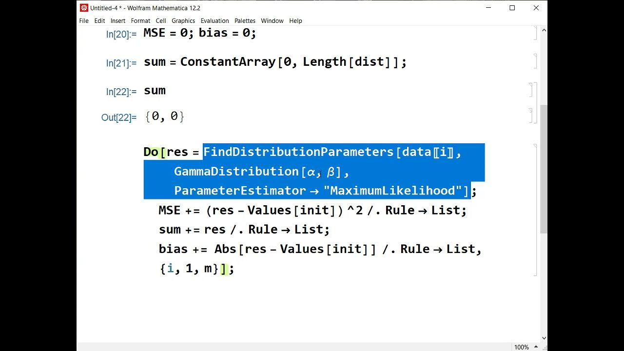 Parameter estimation and computing the Mean Square Error and Bias Using ...