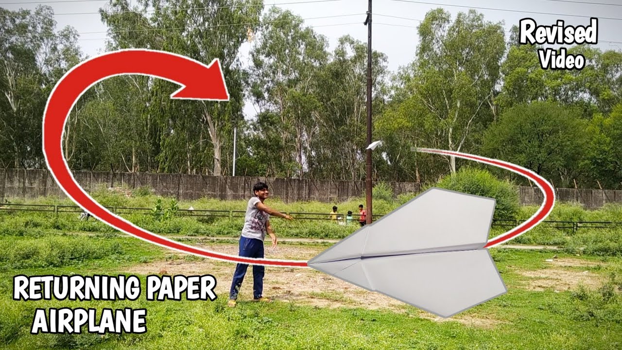 Returning Paper Airplane Boomerang Paper Plane Come Back Paper Returning Paper Airplane Boomerang Paper Plane Come Back Paper