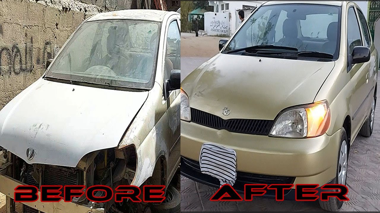 Full Car Paint Job Toyota Echo 1.3 Full Repainting Toyota Car - YouTube