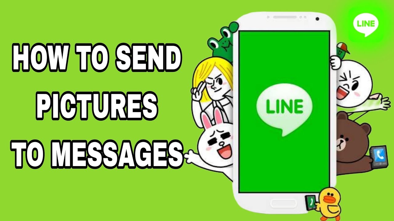 How To Send Pictures To Messages On Line App - YouTube
