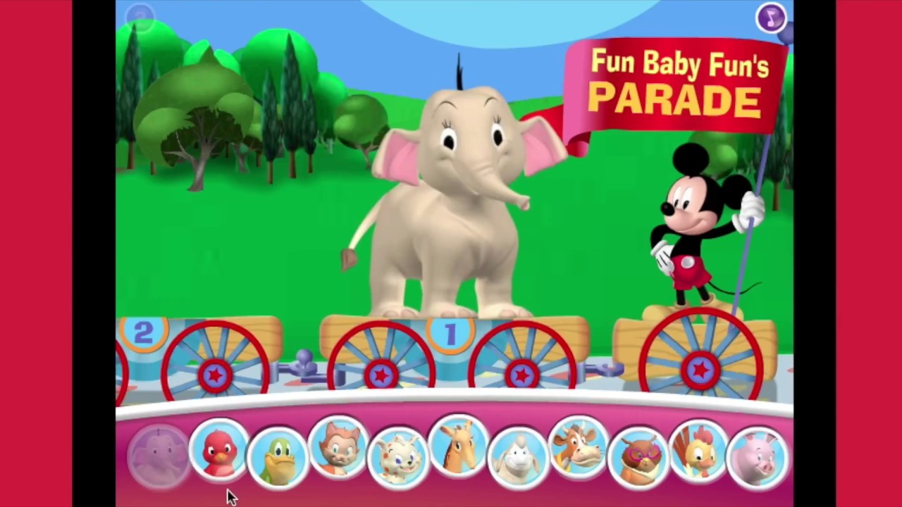 Disney Mickey Mouse Animal Parade Game Fun Baby Fun Fun - YouTube