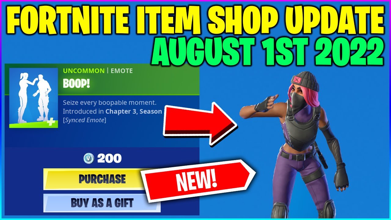 Fortnite Item Shop *NEW* BOOP! EMOTE! [August 1st, 2022] (Fortnite ...