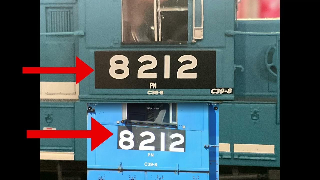 Scaletrains.com HO Scale PN 8212 GE C39-8 VS Real Life PN 8212 GE C39-8 - YouTube
