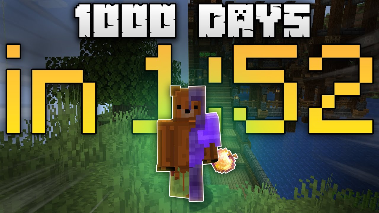 1000 Minecraft days in less than 2 minutes. - YouTube