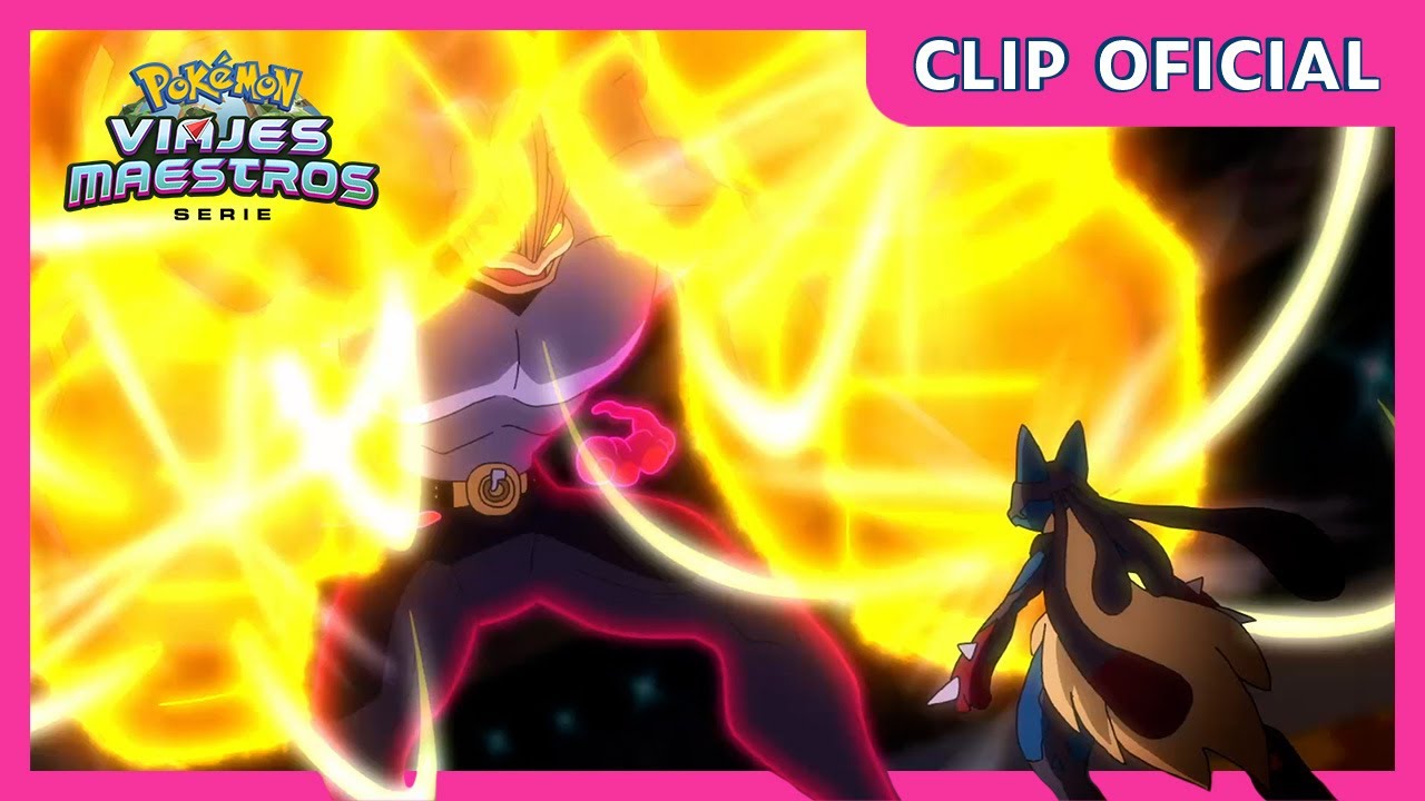 Machamp Gigamax vs. Mega-Lucario | Serie Viajes Maestros Pokémon | Clip ...