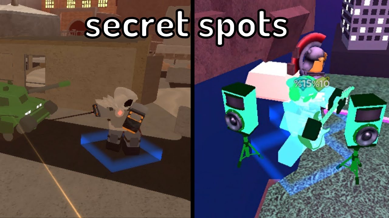 Secret spots in TDS | Tower defense simulator - YouTube