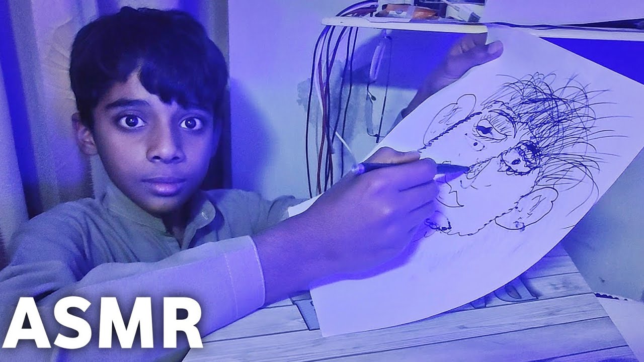 ASMR drawing you in 2 minutes 😈😍 - YouTube