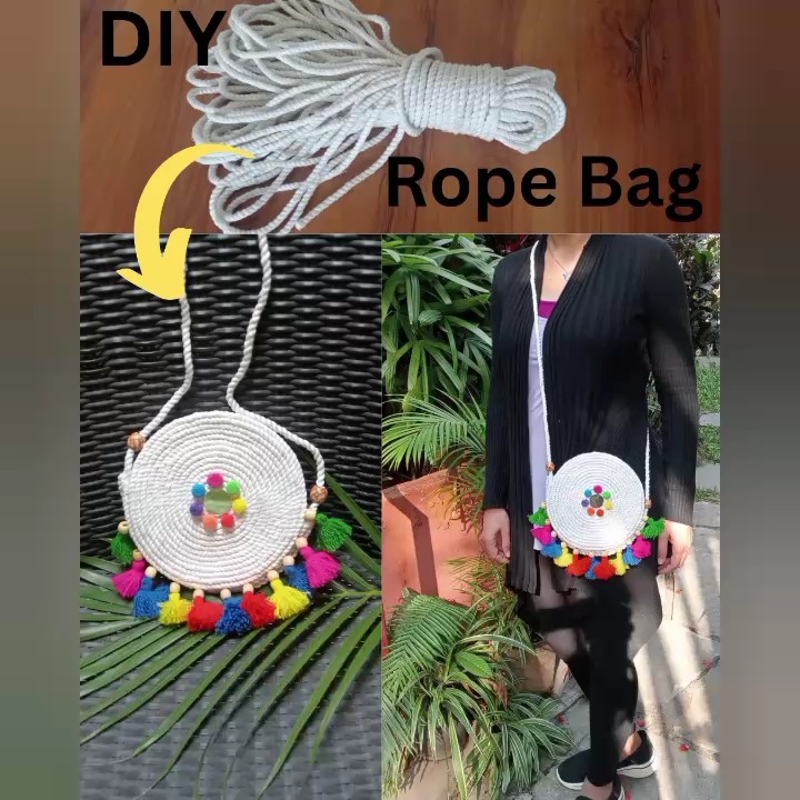 DIY Rope bag making at home.Bag making tutorial#diy #youtubeshorts # ...