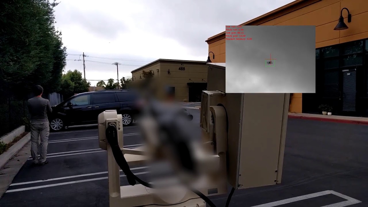 Tourelle. Drone Auto tracking. - YouTube