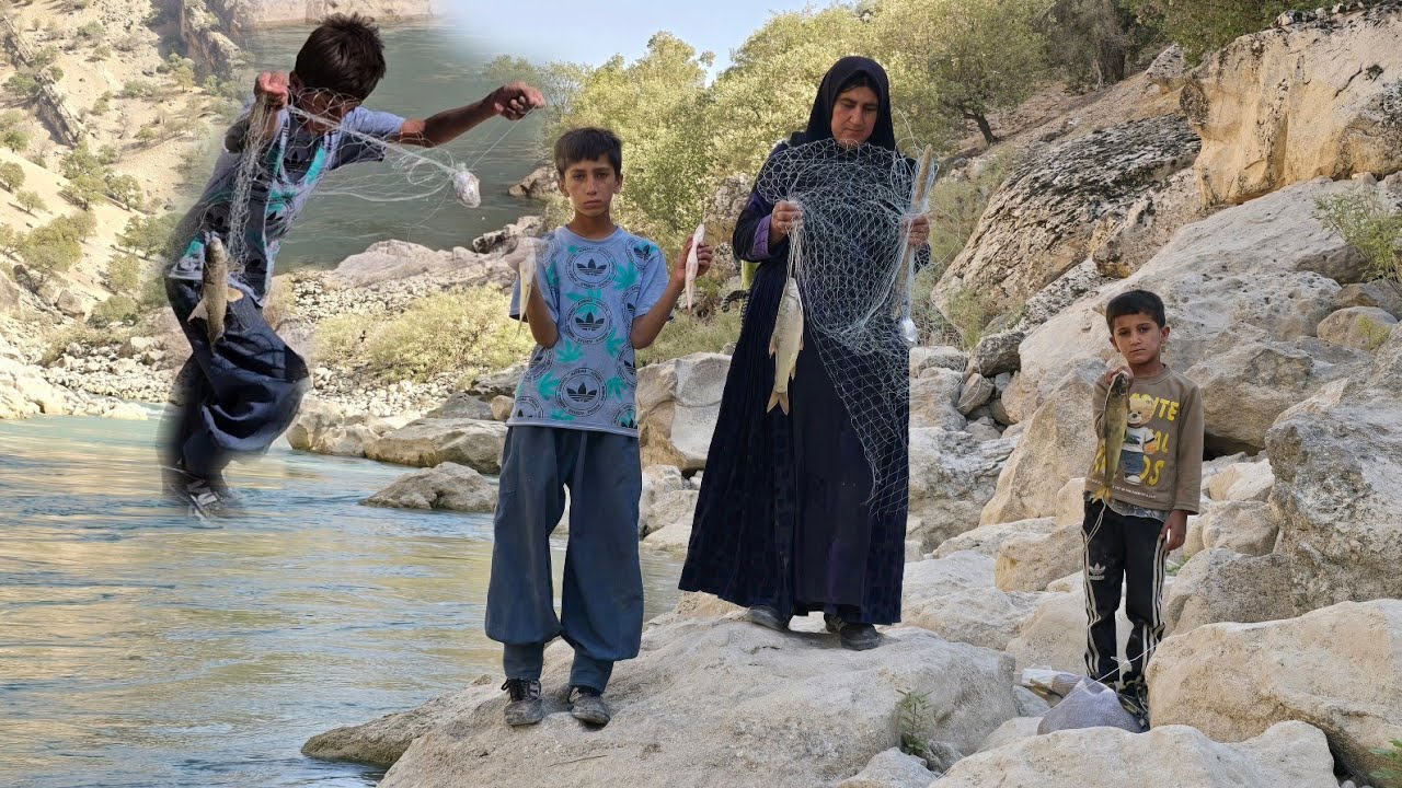 A nomadic woman's journey to the Khersan River | 🎣 Nomadic life and ...