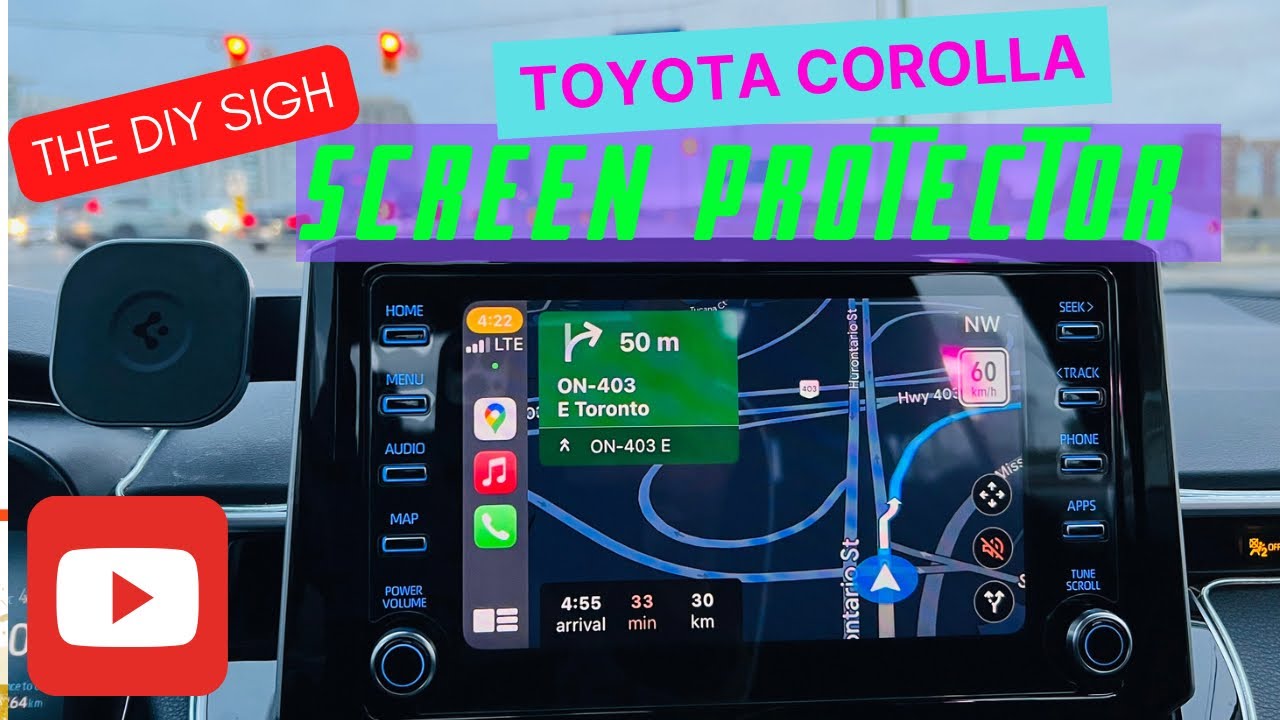Installing Screen Protector for Toyota Corolla LE Headup Screen - YouTube