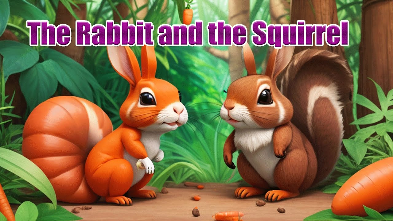 The Rabbit and the Squirrel.... Cartoon Story for Kids - YouTube