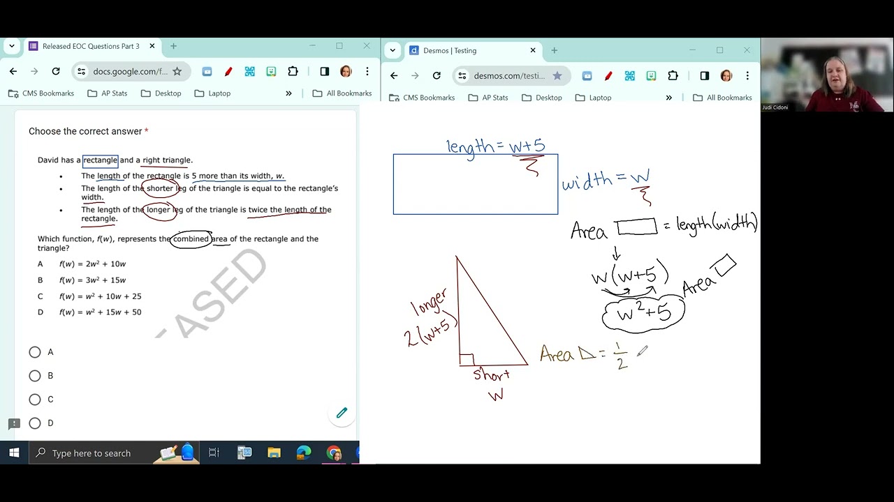 Math 1 Released EOC Part 3 #6 - YouTube